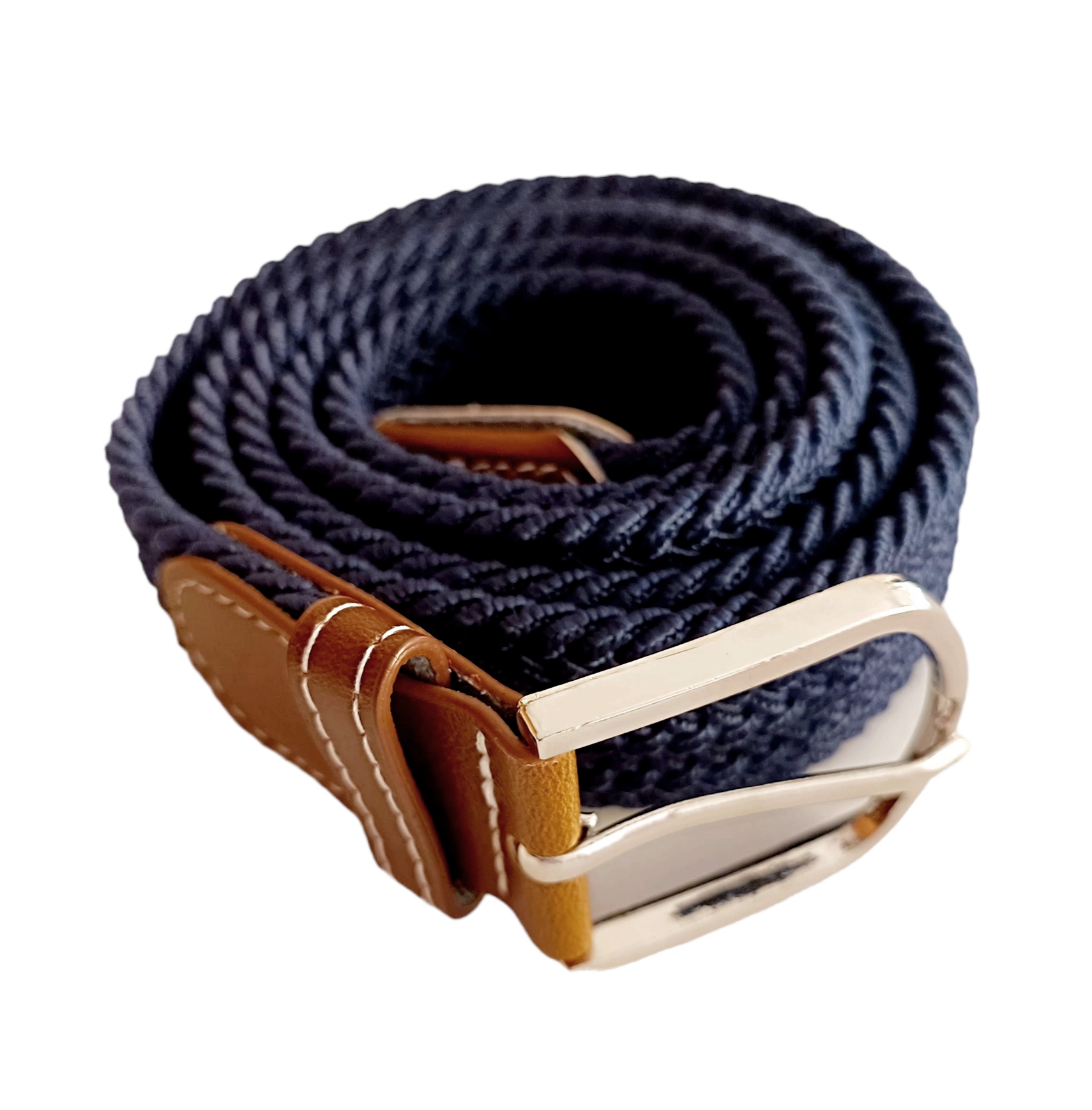Cinturón elástico trenzado hombre